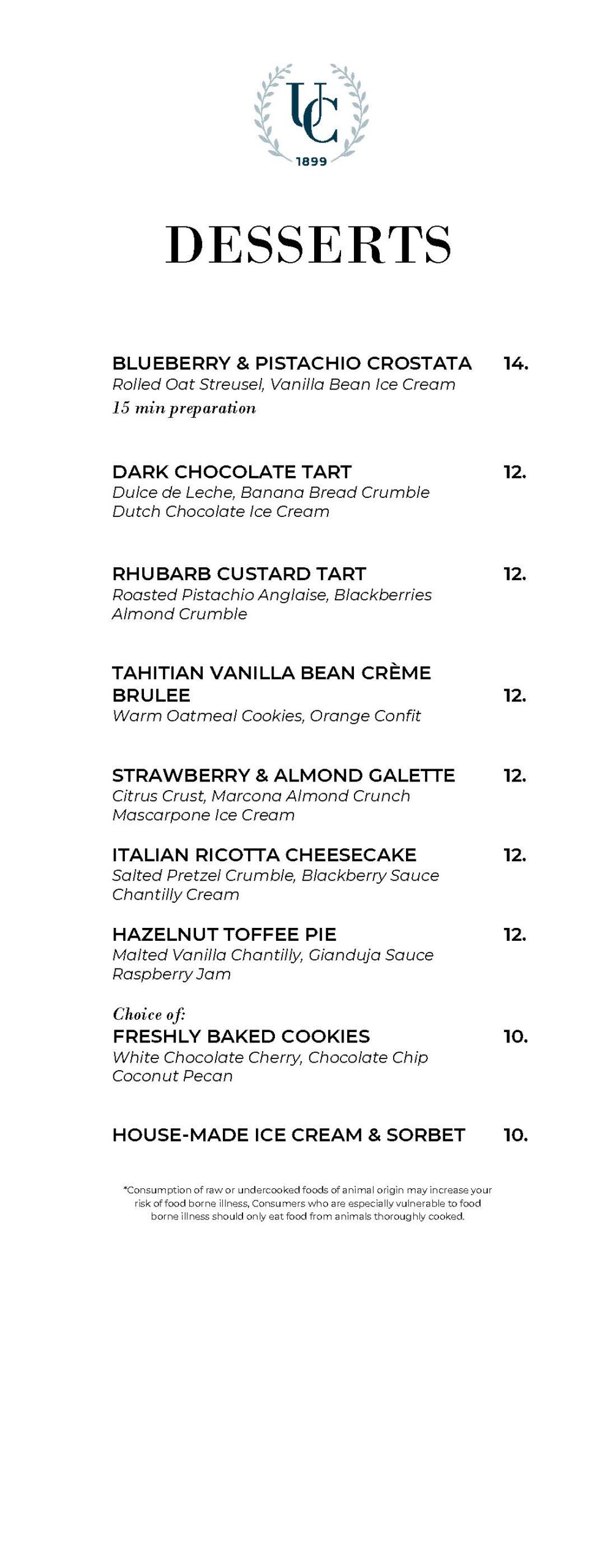 Daily Menus – The University Club